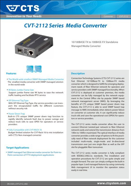 CVT-2112 Series Media Converter - GMI-Databox