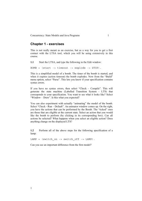 Chapter 1 - exercises