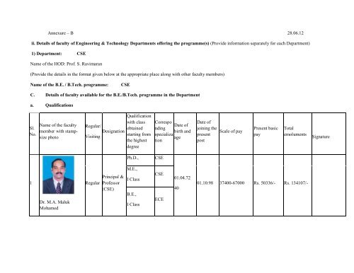Profile of Engineering