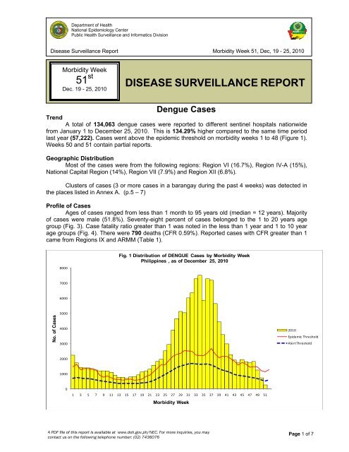 DISEASE SURVEILLANCE REPORT 51 - DOH