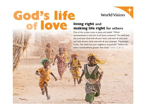 living right and making life right for others - World Vision