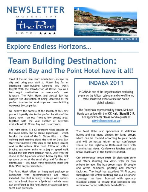 Team Building Destination: NEWSLETTER