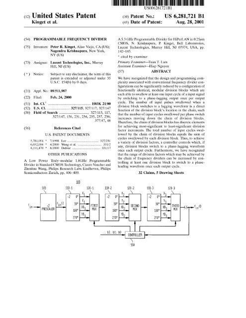 Programmable frequency divider