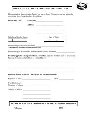 Companion Free Travel Pass Application Form - Welfare.ie