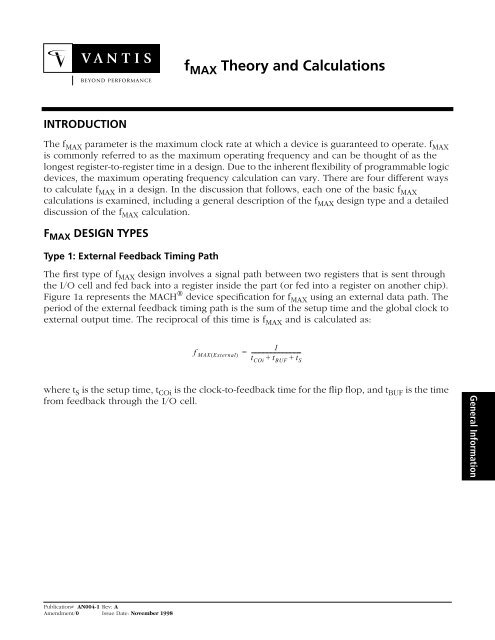 fMAX Theory and Calculations