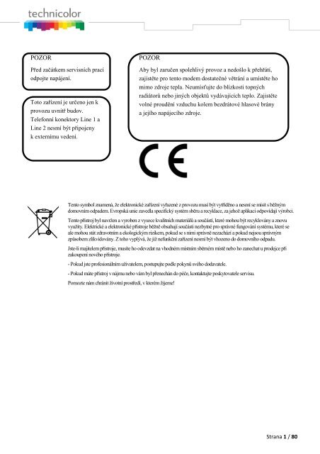 Technicolor TC7200 - UPC