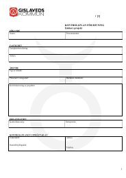 KONTROLLPLAN - EXEMPEL!