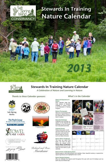 Nature Calendar - Salt Spring Island Conservancy