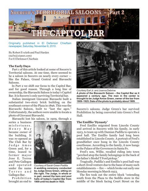 THE CAPITOL BAR - El Camino Real International Heritage Center