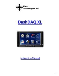 DashDAQ XL Instruction Manual - Drew Technologies