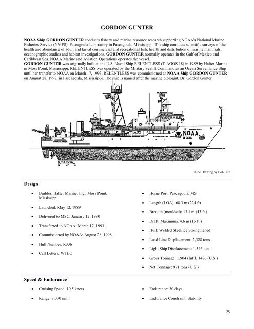 GORDON GUNTER - NOAA Marine Operations