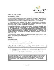 Examples of Fear Ladders FINAL - AnxietyBC