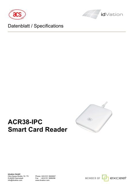 ACR38-IPC Smart Card Reader - idVation GmbH