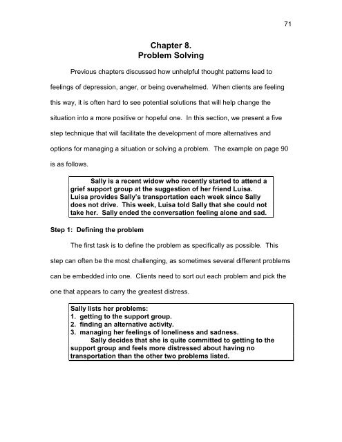 Chapter 8. Problem Solving - Thcm.net