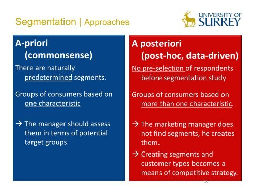 Segmentation | Approaches