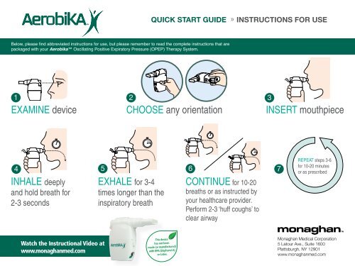 Quick Start Guide(PDF, 1.02 MB) - Monaghan Medical
