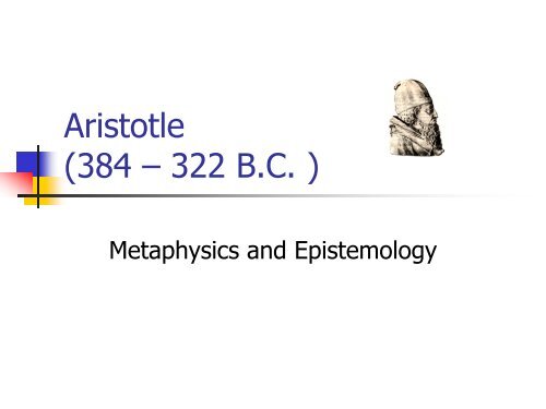 Aristotle Metaphysics and Epistemology