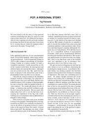 MY PCP PERSONAL STORY - PCP-net