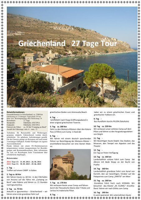 Flyer - Dr. Ammon Tours