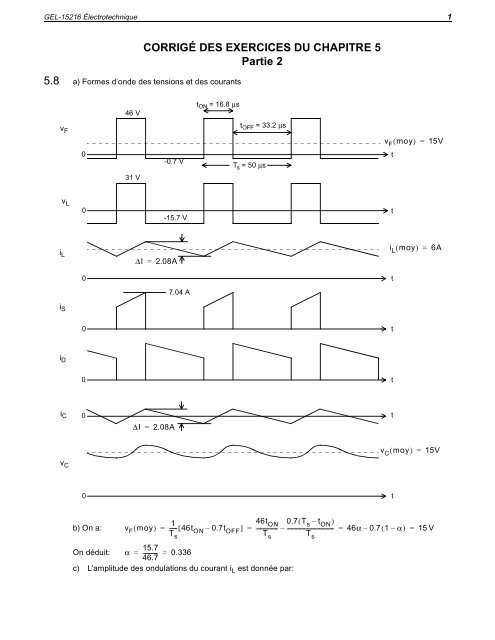CORRIGÃ DES EXERCICES DU CHAPITRE 5 Partie 2