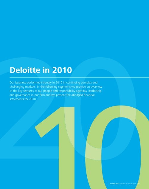 Deloitte in 2010 (PDF) - Annual Report 2011