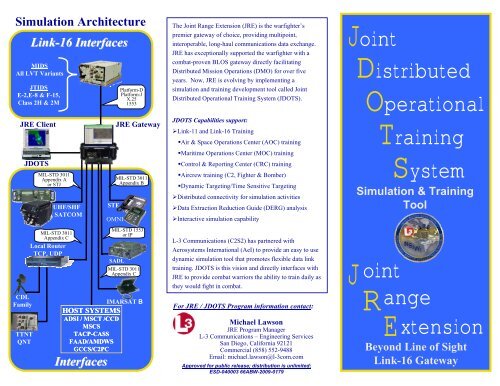Joint Range Extension Joint Distributed Operational ... - IDLSoc