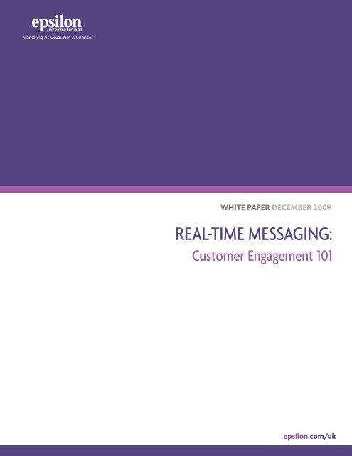 REAL-TIME MESSAGING: - Epsilon