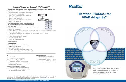 Titration Protocol for VPAP Adapt SVTM - ResMed
