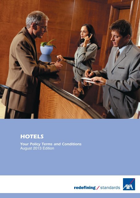 Hotel Insurance policy document (PDF) - Business banking