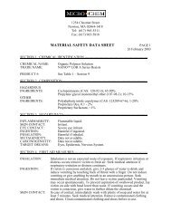 LOR and PMGI Resists - MicroChem