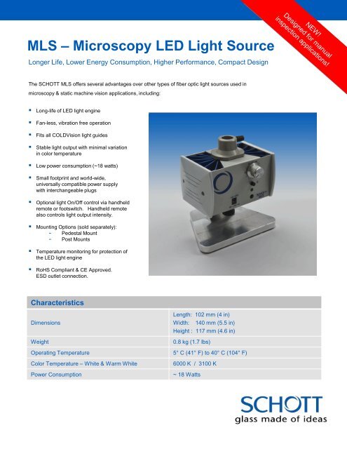 MLS â Microscopy LED Light Source - SCHOTT North America