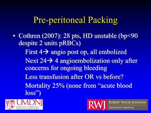 Pre-peritoneal Packing
