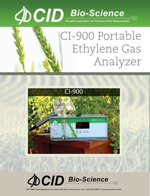 CI-900 Portable Ethylene Gas Analyzer - CID, Inc.