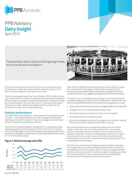 PPB Advisory Dairy Insight April 2013