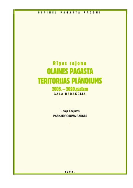 Paskaidrojuma Raksts - Olaine
