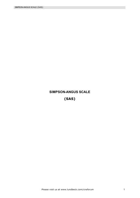 SIMPSON-ANGUS SCALE (SAS)