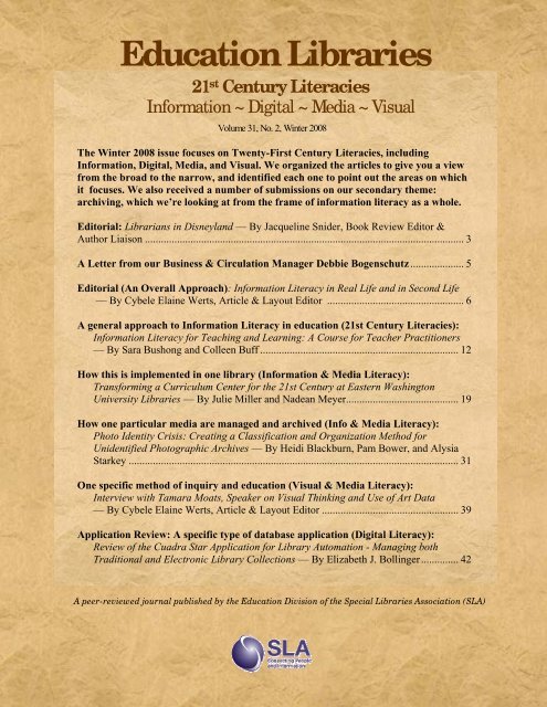 Education Libraries - Special Libraries Association