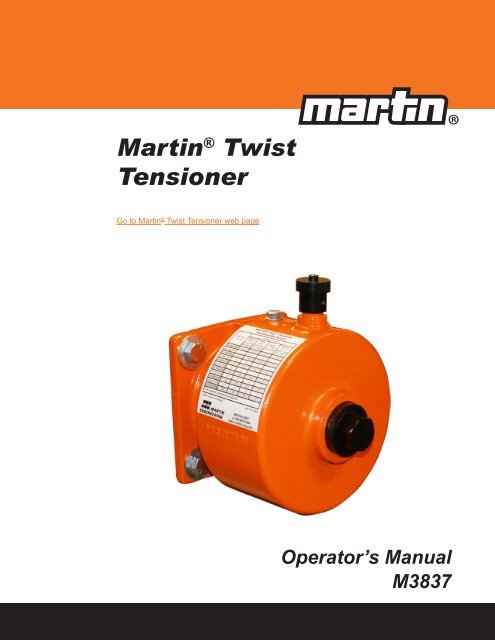 Operator Manual - M3837 - Martin Engineering