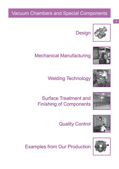 Special Vacuum Components and Vacuum Chambers - VACOM ...