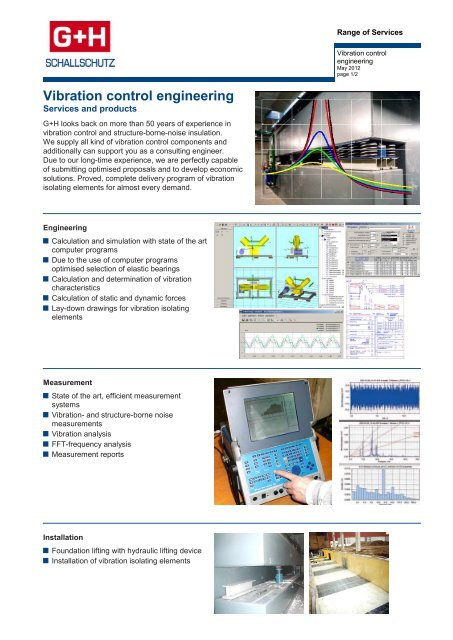 Vibration control engineering - G+H Schallschutz