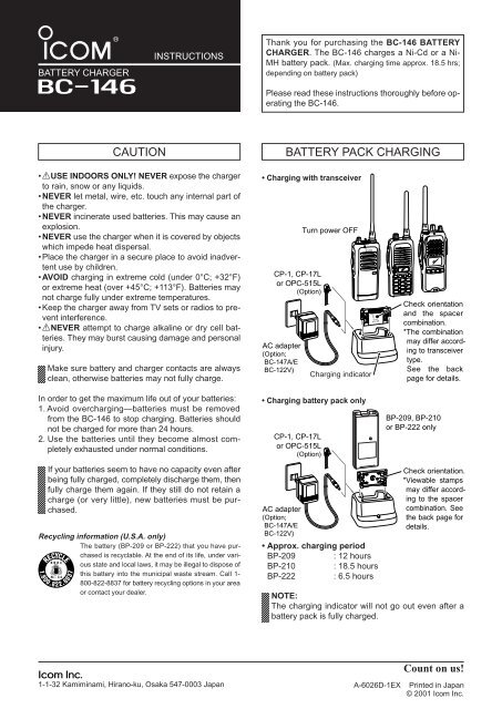 BC-146 Instruction Manual - Icom France
