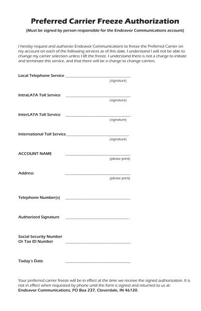 Authorized Signature Template
