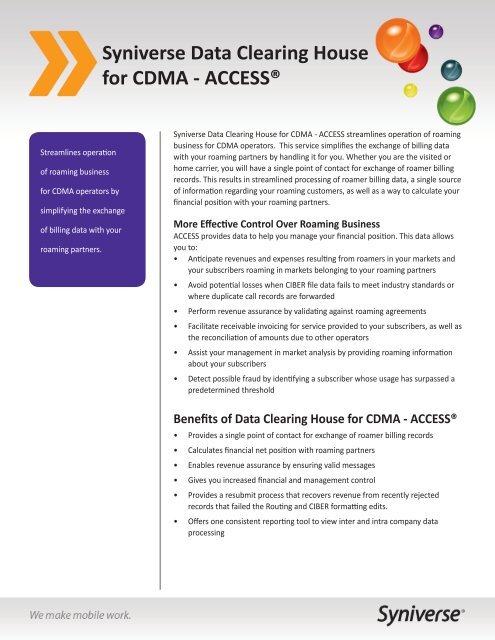 Download the PDF - Syniverse Technologies