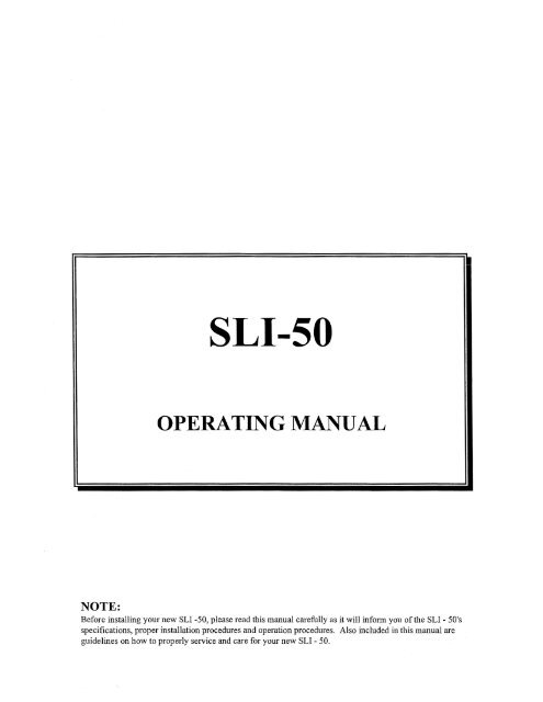 SLI 50 - Cary Audio Design