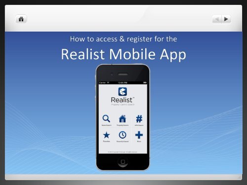 Realist Mobile - Registration Process