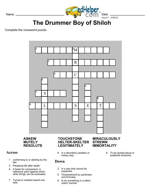 The Drummer Boy of Shiloh crossword.pdf