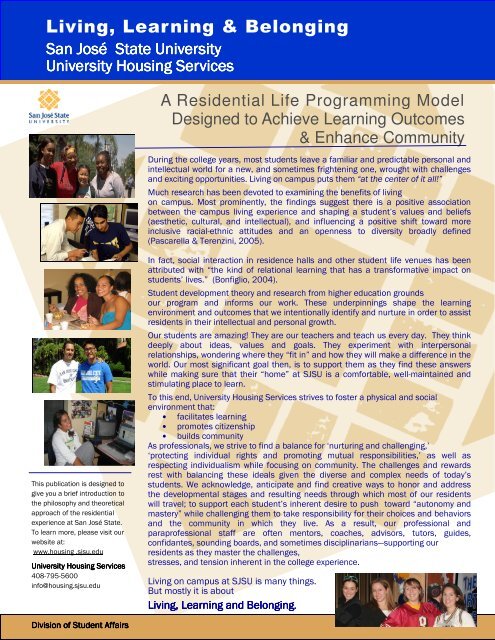 ResLife Programming Model - University Housing Services
