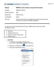 Gerber Series 220 and 225 Color Reference Chart
