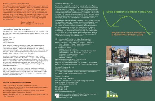metro green line corridor action plan - Prince George's County ...