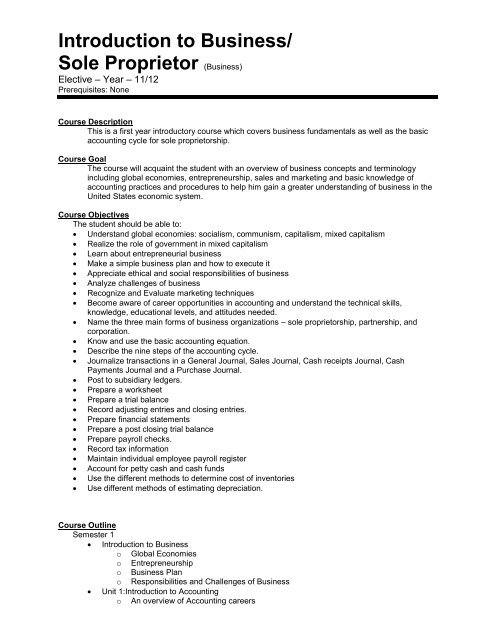 Course Syllabus - Intro to Business.pdf - Luther High School Course Syllabus - Intro to Business.pdf - Luther High School